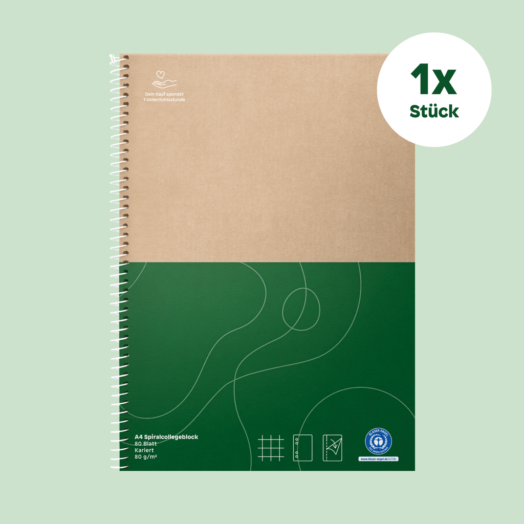 College pad A4 squared - Writing pad donates a lesson for a schoolchild ...